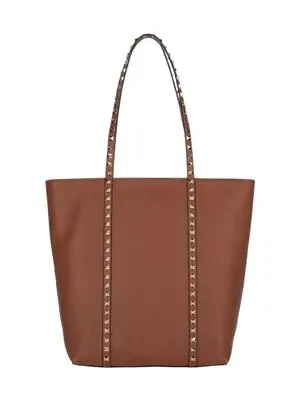 Valentino Garavani Rockstud Top Handle Bag - Brown