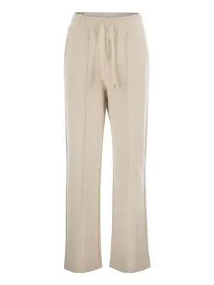 Max Mara Wide Leg Trousers With Drawstring Closure - Nude