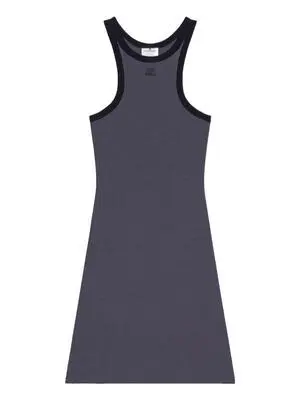 COURREGES Courrèges Racerback Sleeveless Mini Dress - Denim/black