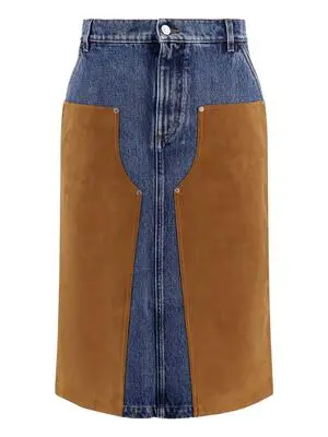 Stella McCartney Panelled Midi Skirt - Brown