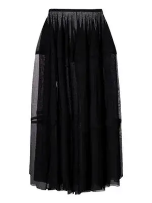 ALAÏA Alaïa Sheer Tiered Skirt