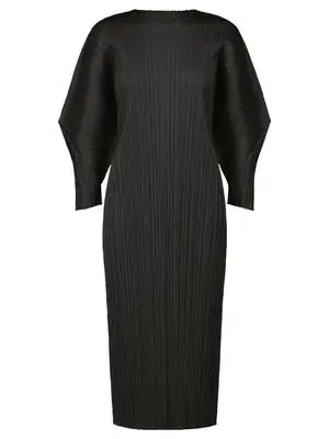 PLEATS PLEASE BY ISSEY MIYAKE Midi Dress With Long Sleeves - Black