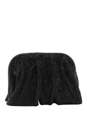 Benedetta Bruzziches Venus La Petite Crystal Embellished Clutch Bag - Black