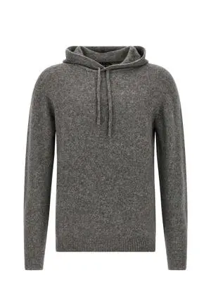 ROBERTO COLLINA Knitted Hoodie - Black
