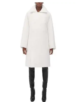 Bottega Veneta Long Down Jacket With Belt - White