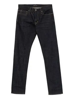 TOM FORD Skinny Jeans With Logo Patch - Blue