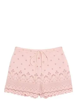Valentino Garavani Broderie Anglaise Shorts - Light Pink