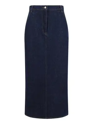 Magda Butrym Belt-loop Denim Skirt - Black