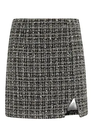 IRO PARIS Checked Tweed Mini Skirt - Black