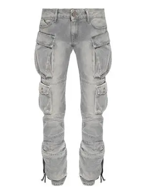 Attico The Essie Tapered Cargo Long Pants - Gray