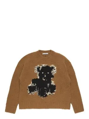 Acne Studios Acne Studios Teddy Bear Jacquard Crewneck Jumper Brown