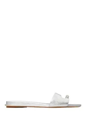 Tory Burch Pierced Slides - Bright Silver/silver