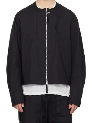 THOM KROM Zip Front Jacket - Black