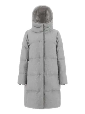 Herno Faux Fur-lined Quilted Down Coat - Gray