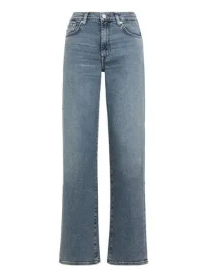 7 For All Mankind Stovepipe Straight Jeans - Blue