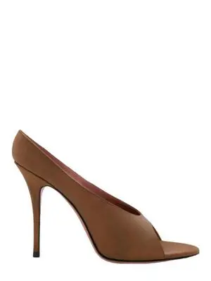 AMINA MUADDI Amina Muaddi Round Toe High Heel Sandals