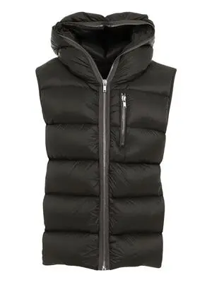 Rick Owens Padded Hooded Vest - Black