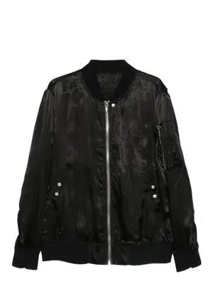 Rick Owens Crinkled Bomber Jacket - Black