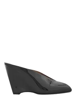SALVATORE FERRAGAMO Salvatore Ferragamo Alicia Patent Leather Wedge Mules