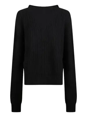 Rick Owens Long Sleeve Ribbed Knit Jumper - Black