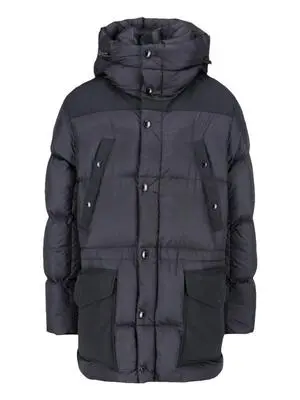 Burberry High-neck Hooded Down Coat - Black