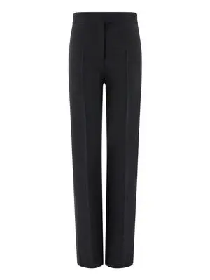 FERRAGAMO High Waisted Tailored Trousers - Black