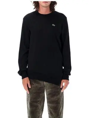 Comme Des Garçons Comme Des Garcons X Lacoste Asymmetric Wool Jumper Black