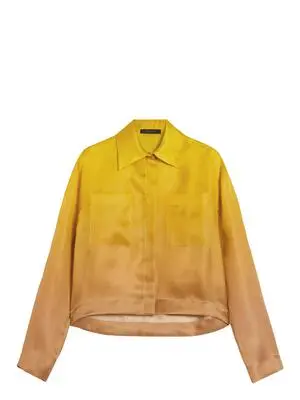 Max Mara Max Mara Davina Organza Gradient Shirt Gold