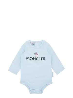 Moncler Logo Long Sleeve Jumpsuit - Blue
