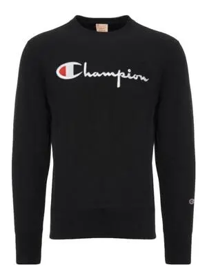 Champion Printed Pullover With Rib Trim - Black
