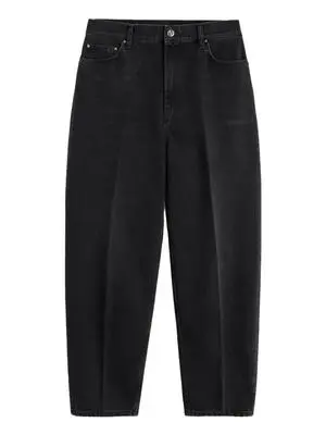 TOTEME Faded Effect Tapered-leg Jeans - Black