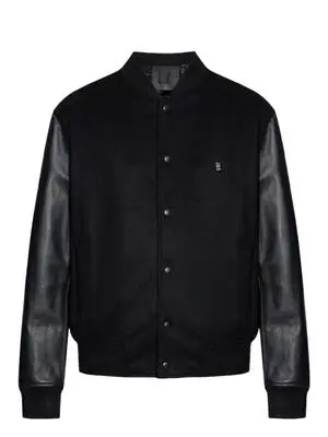 Givenchy 4g Plaque Bomber Jacket - Black