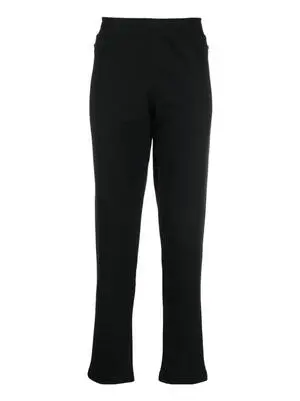 Moschino Loose Waist Casual Pants With Zipped Pockets And Logo Detail - Black