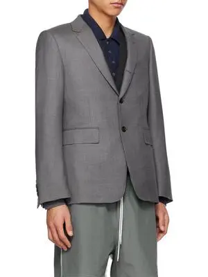 Thom Browne Super 120s Single-breasted Tailored Blazer - Medium Gray