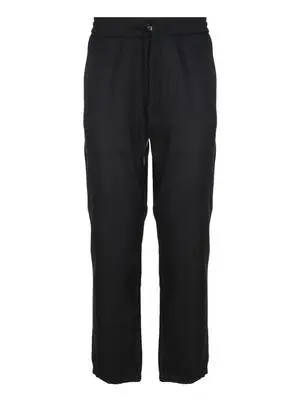 Versace Logo Patch Drawstring Trousers - Black