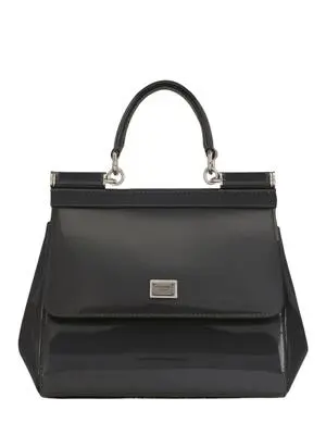 Dolce & Gabbana Dolce & Gabbana Logo Plaque Sicily Bag Black