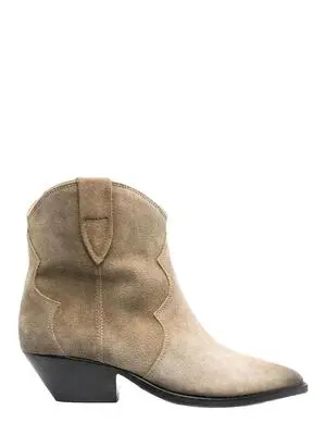 Isabel Marant Étoile Dewina Leather Ankle Boots - Brown