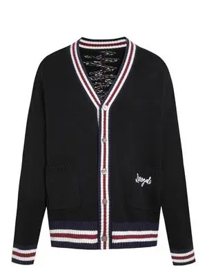 LIUREGALI Sonic Jacquard Knitted Cardigan - Black