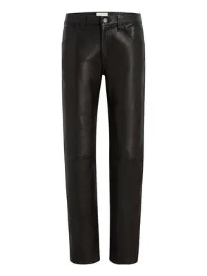 Khaite Khaite Emmet Leather Trousers Black