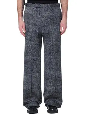 Prada Printed Cotton Gabardine Pants - Black/white
