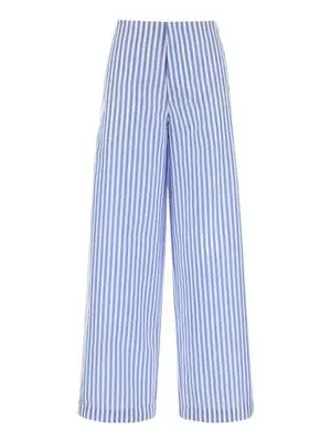 PHILOSOPHY DI LORENZO SERAFINI Philosophy Di Lorenzo Serafini Stripe Detailed Poplin Wide-Leg Pants