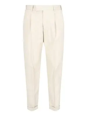 PT TORINO Edge Cotton Slacks - White