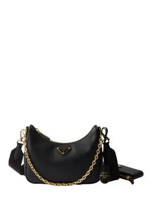 Prada Re-edition 2005 Zipped Shoulder Bag - Black