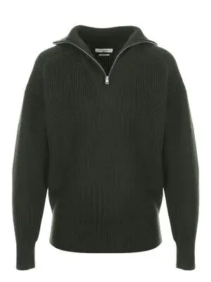 Isabel Marant Étoile Logo-patch Zip-up Jumper - Green