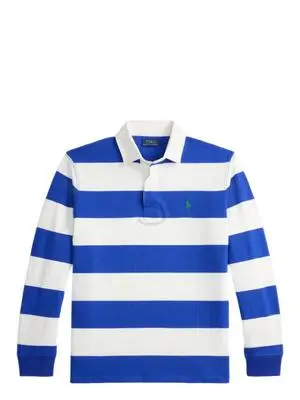 Polo Ralph Lauren Striped Long Sleeve Polo Shirt - Blue