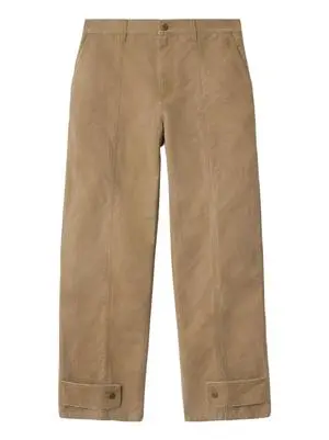 Burberry Logo Embroidered Straight-leg Trousers - Walrus