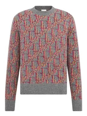 Dior Oblique Jacquard Sweater - Gray