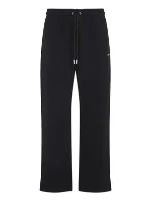 Off-White Logo Embroidered Drawstring Pants - Black