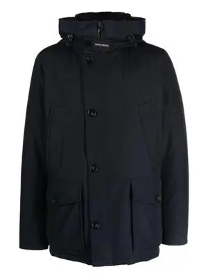 Woolrich Long-sleeved Hooded Casual Jacket - Black