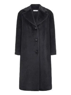 Peserico Single-breasted Long Coat - Black